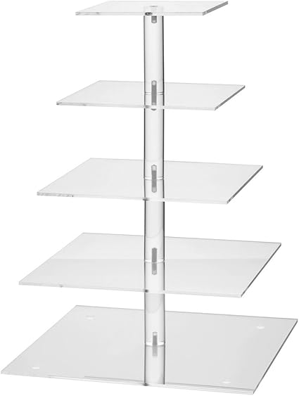 Amazon.com | YestBuy 5 Tier Square Acrylic Cupcake Tree Tower Display ...