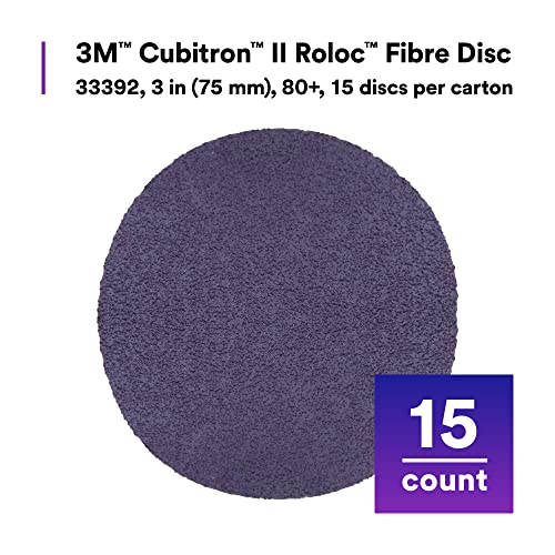 Snapklik.com : 3M II Roloc Fibre Disc, 786C, 33392, 3 In, 80+ Grit, 10 ...