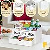 Amazon.com: Snack Organizer for Countertop, Wood Snack Storage Bin ...