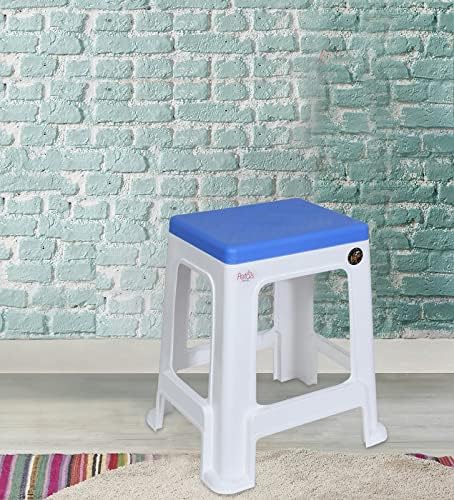 PETALS Mega Plush Stool, Plastic Seating Stool for Home, Bedroom ...