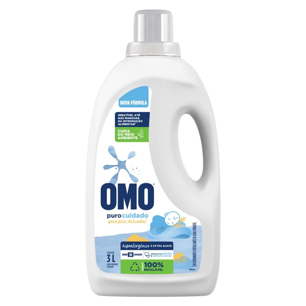 OMO Sabão Líquido Puro Cuidado 3L : Amazon.com.br: Saúde e Bem-Estar