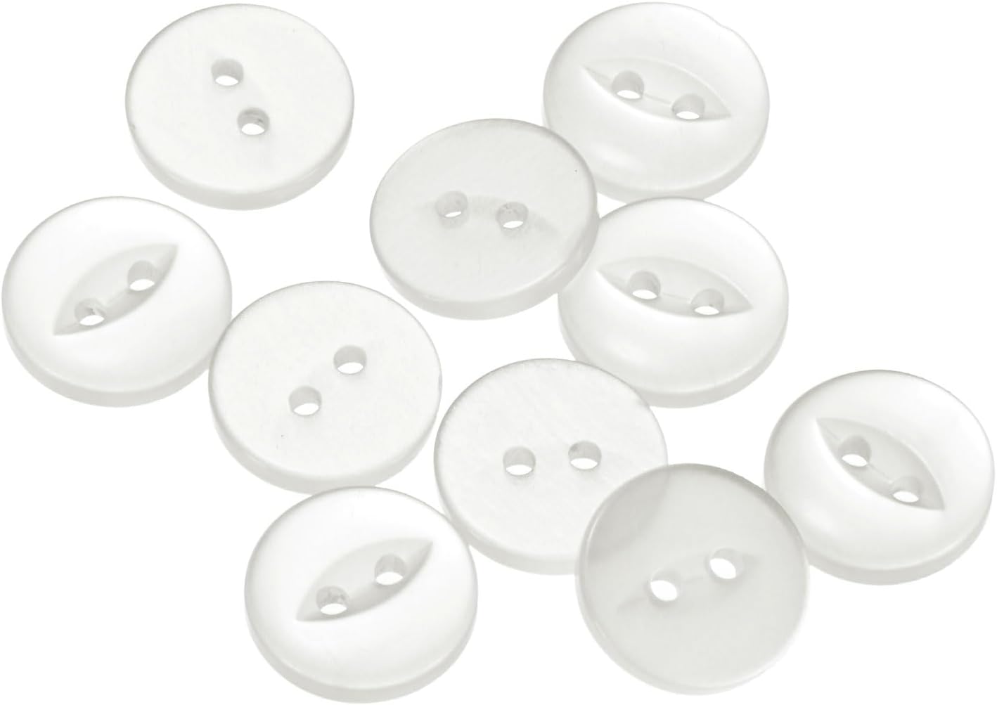 Amazon.com: HARFINGTON 10pcs 24L White Round Sewing Buttons 15mm 5/8 ...