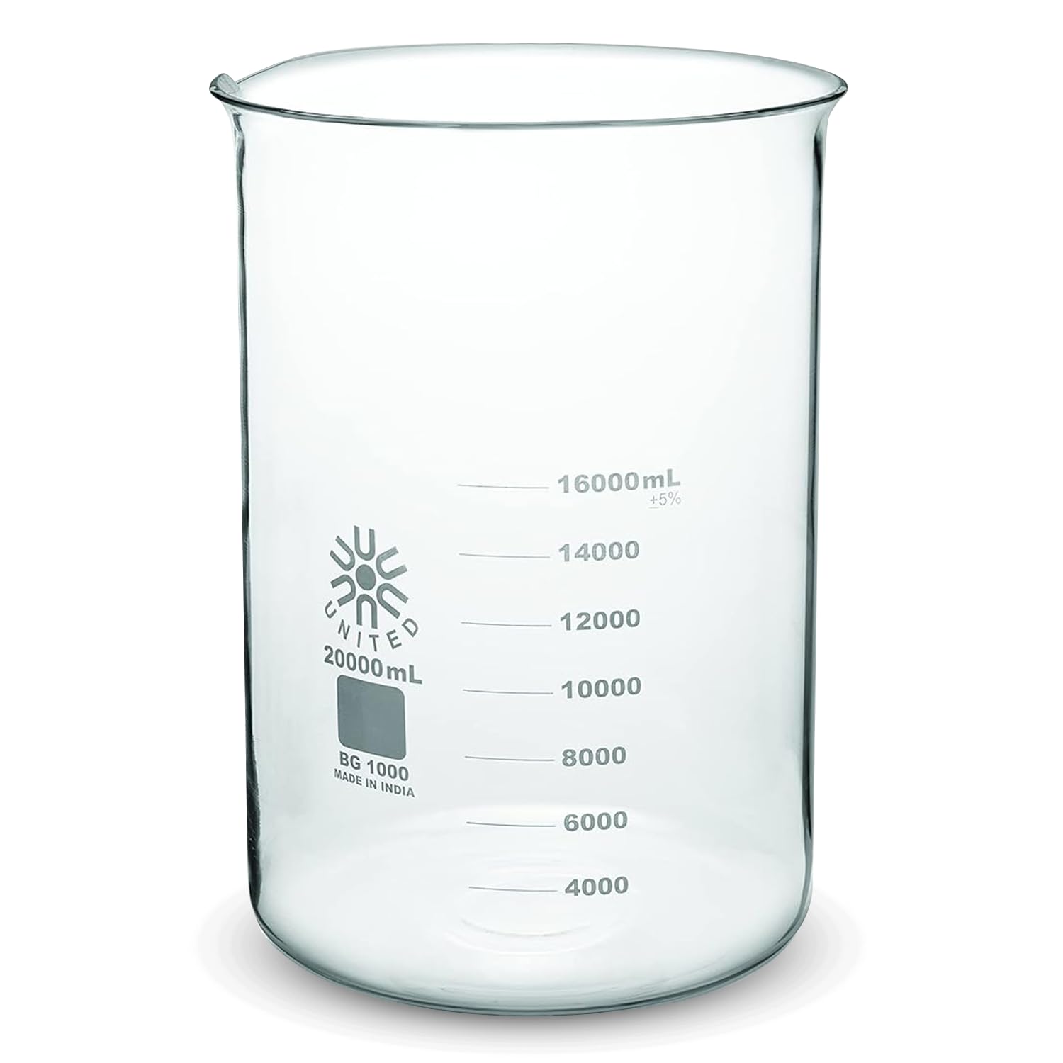 Snapklik.com : United Scientific (20,000mL) 20 Liter Glass Beaker - Low ...