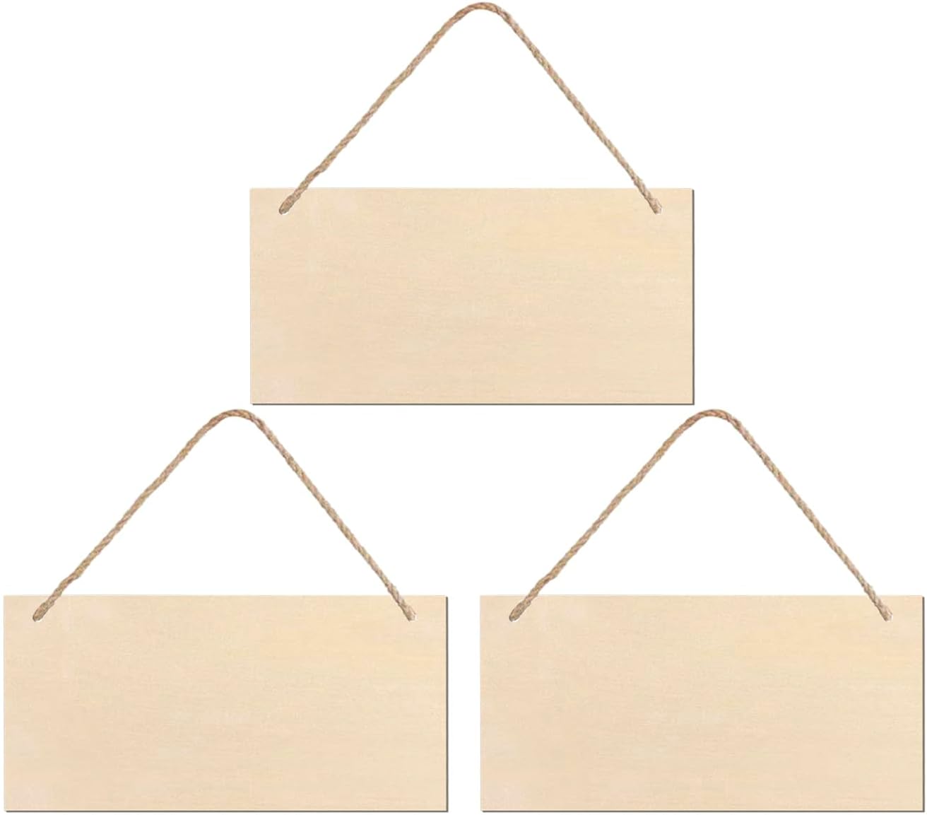 Amazon.com: JANOU 3pcs Unfinished Wood Sign Blank Hanging Wooden Plaque ...