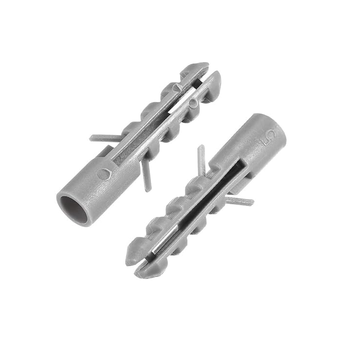 Buy HXSD 100pcs 5x25mm Plastic Anchor Bolts Expansion Pipe Column ...