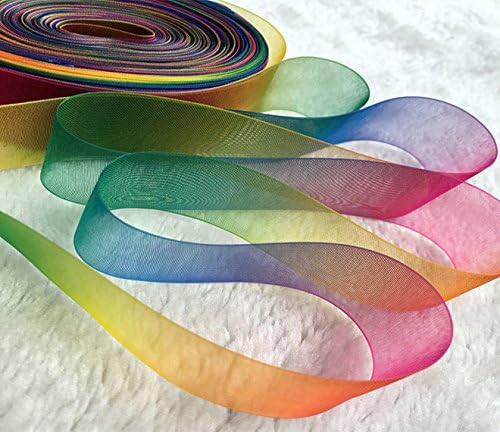 Amazon.com: Xiboya textile 50 Yards Satin Ribbon Seven Colors of The ...