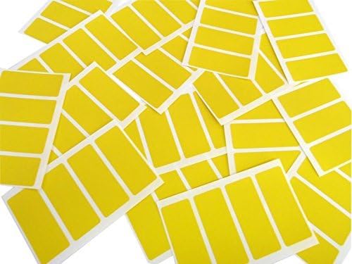 80 Labels, 50x20mm Rectangle, Yellow, Colour Code Stickers, Self ...
