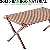 Amazon.com : UNICOO –Bamboo Roll Up Picnic Table, Portable Camping ...