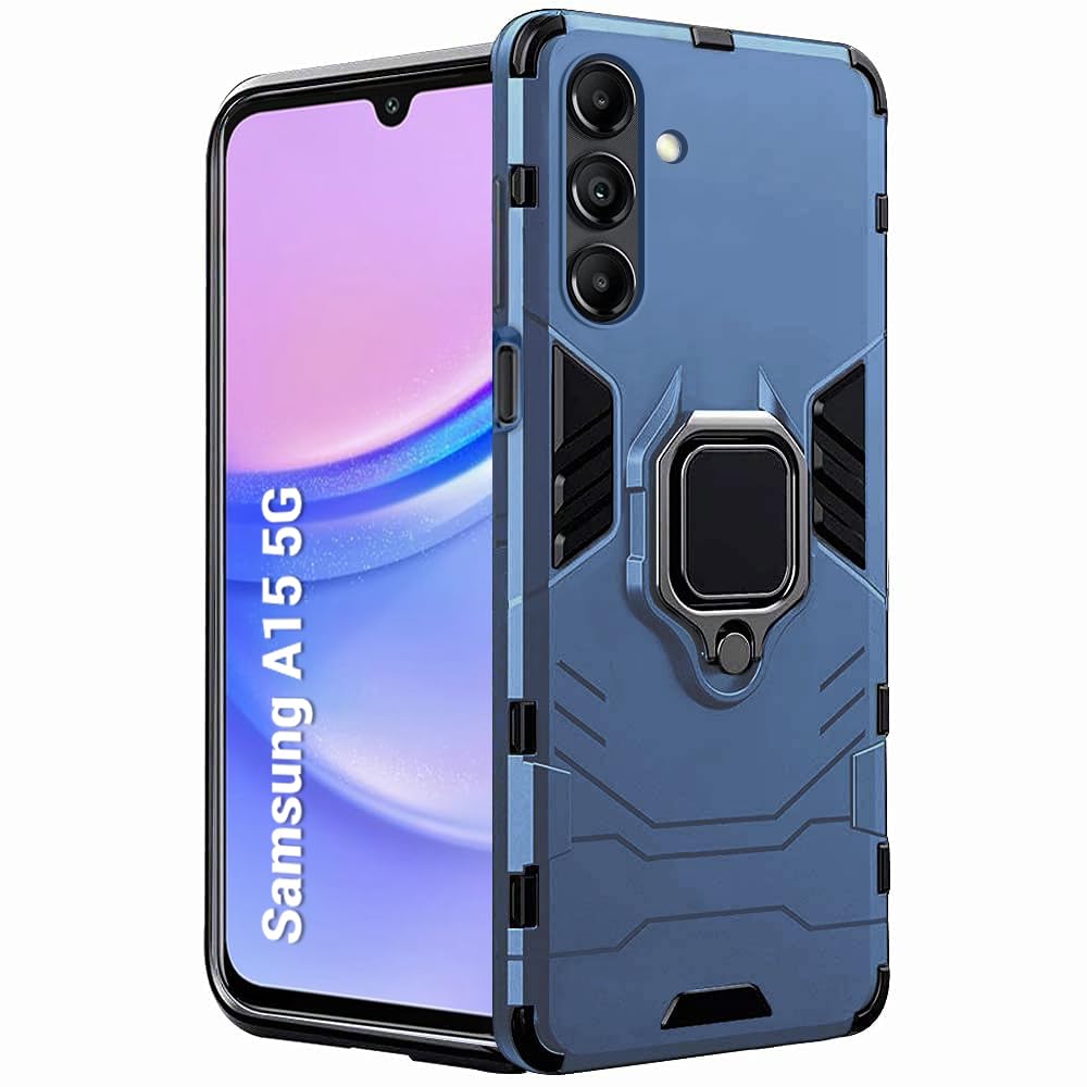 TheGiftKart Tough Armor Bumper Back Case Cover for Samsung Galaxy A15 5G | Ring Holder ...