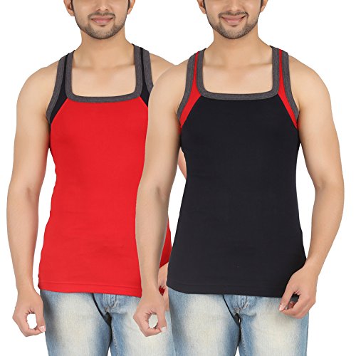 Buy Shera Fitline Red and NavyBlue Color Gym Vest Pack of 2 at Amazon.in