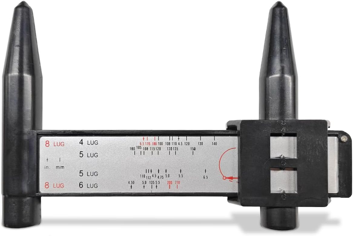 Amazon.com: LHDOS Wheel PCD Gauge, 4 5 6 8 Holes Wheel Rim Bolt Pattern ...