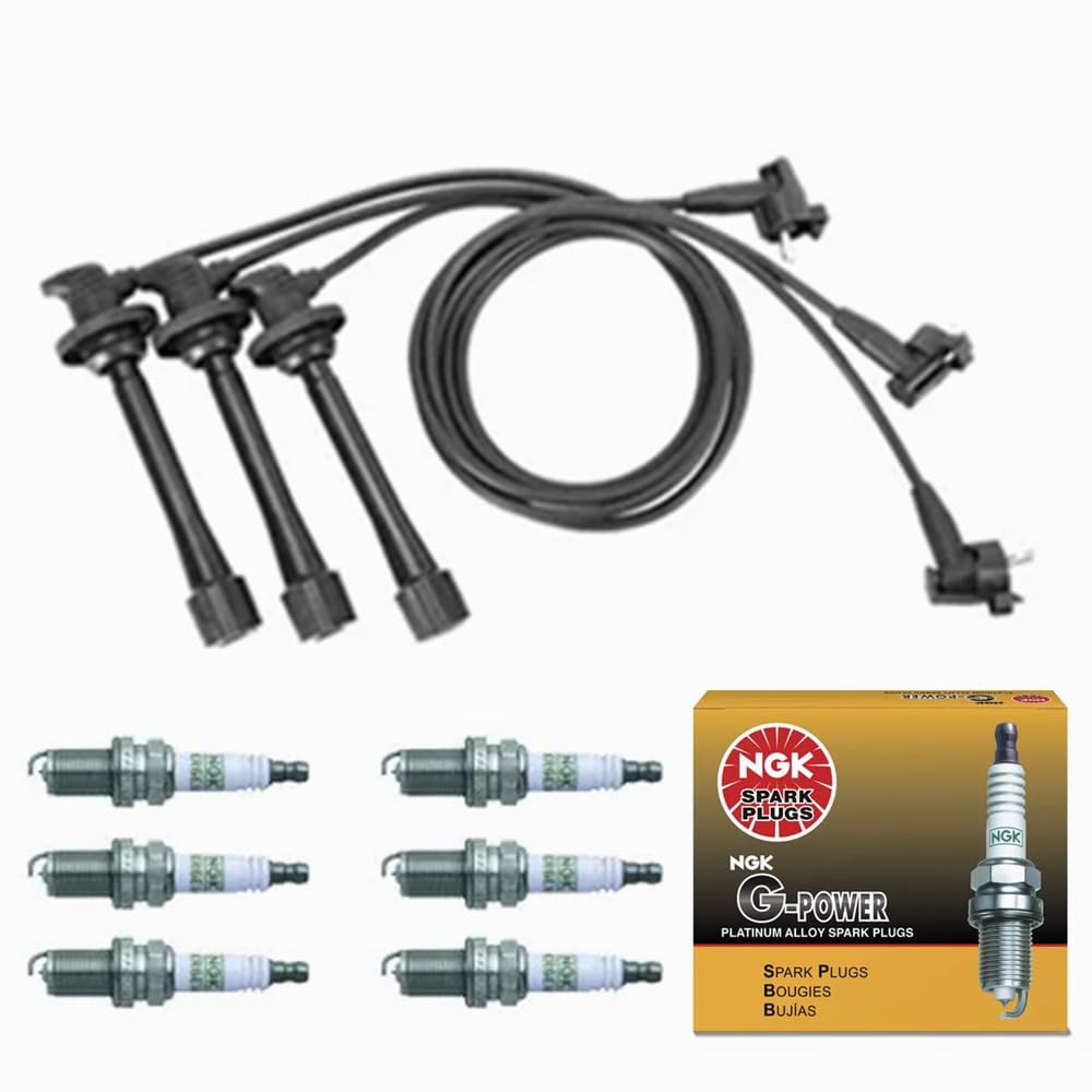 Amazon.com: Yoshi Motors Wires Set & 6 NGK Platinum Spark Plug ...
