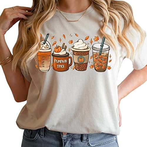 Amazon.com: Pumpkin Fall shirts for women, Retro Fall Graphic Tees, It ...