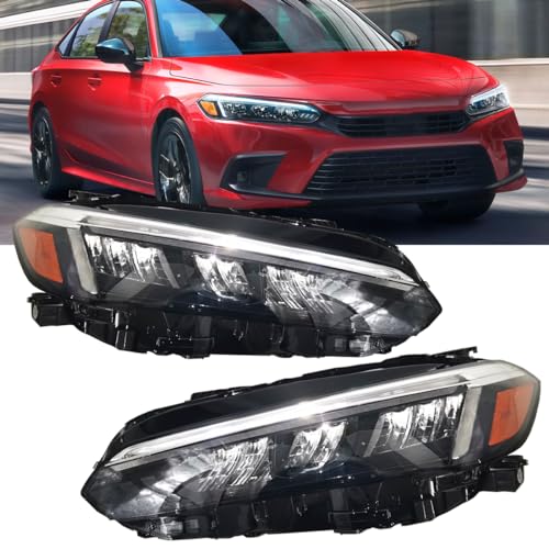 Snapklik.com : Full LED Headlights Assembly For Honda Civic 2022 Sport ...
