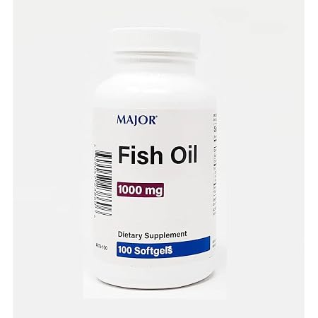 Amazon.com: (3 Pack) Major Omega-3 Fish Oil Cholesterol Free 1000mg ...