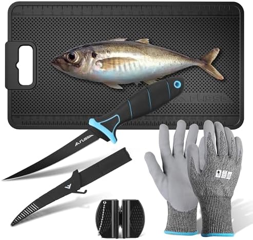 Amazon.com: FLISSA 4PCS Fish Fillet Set with 6" Fillet Knife, 24"*13 ...