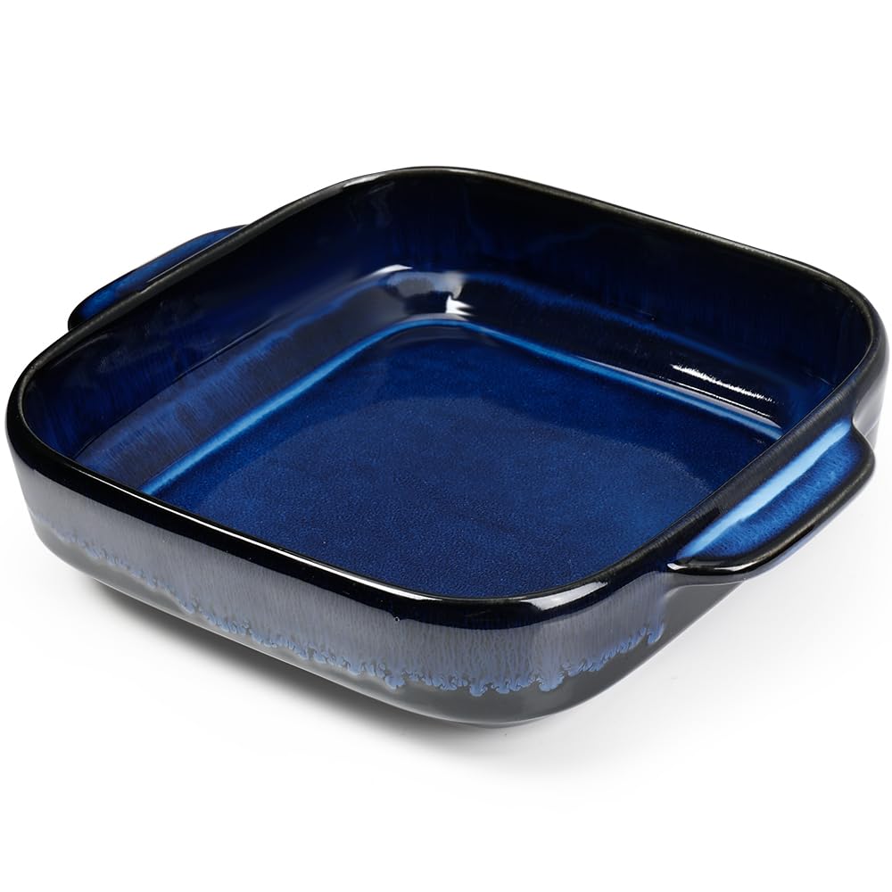 Amazon.com: Ceramic Baking Dish - 8x8 Deep Square Baking Pan, Lasagna ...