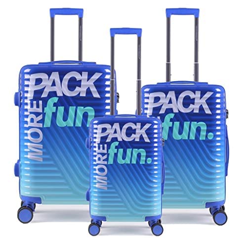 Buy Ventex Germany Printed Trolley Set of 3 Anti-Theft Zipper, 8W Hard ...