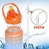 Amazon.com: Aiquar Half Gallon/64oz Water Bottle with Straw & Time ...
