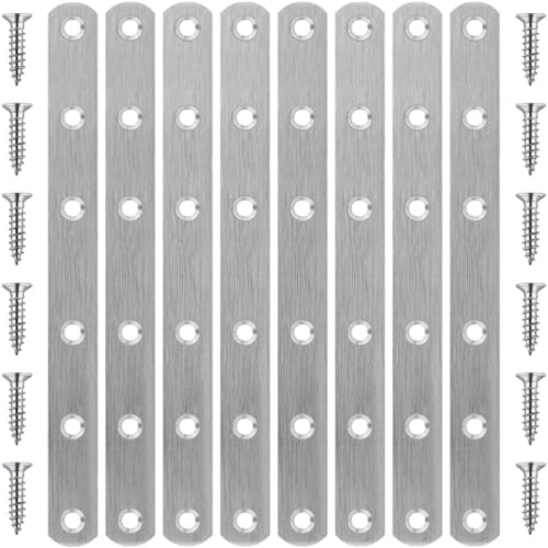 Amazon.com: 8Pcs Flat Mending Plate, 12" Flat Straight Braces Stainless ...