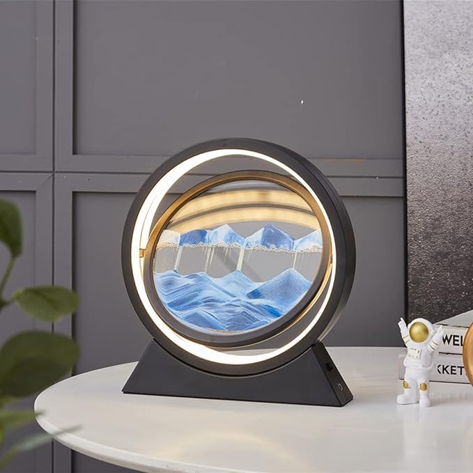 Buy 3D Quick Sand LAMP Quicksand Painting Table LAMP Sand Art LED LAMP ...