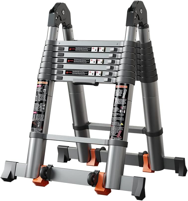 GAMNOF 16.4FT Telescoping Ladder Collapsible, Extension Ladders for ...