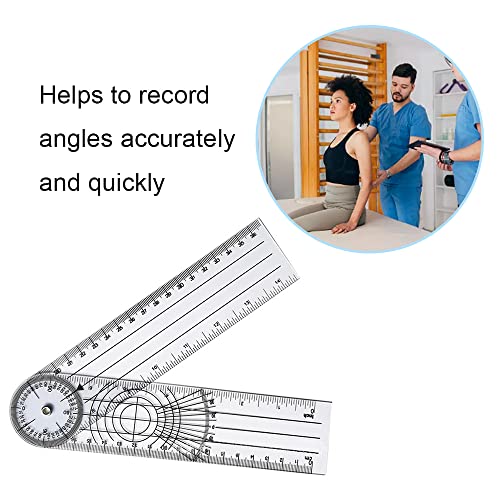 Medical 8.5in Goniometer Plastic Ruler Professional 360 Degree Multi ...