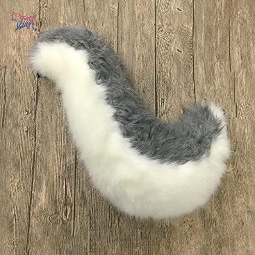 Amazon.com: Furryvalley Fursuit Tail Fur Partial Furry Tail for Cosplay ...