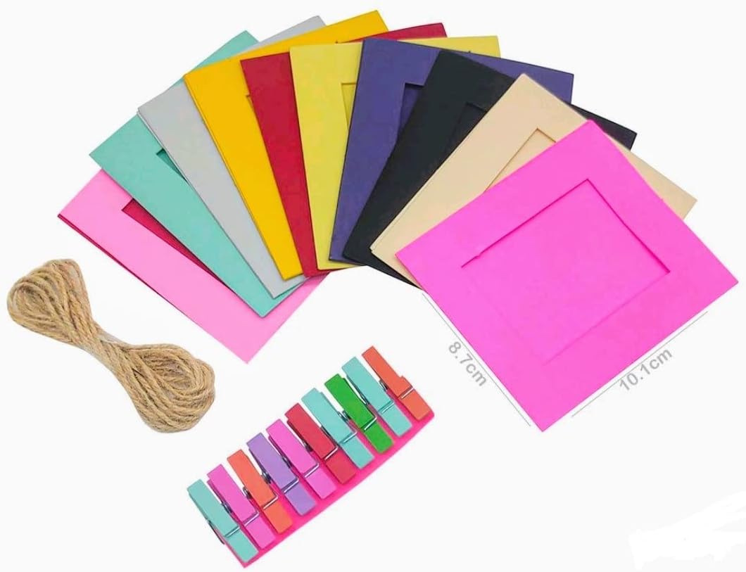 Party Propz 30Pcs Paper Photo Frame 5x7 Kraft Paper Picture Frames DIY ...