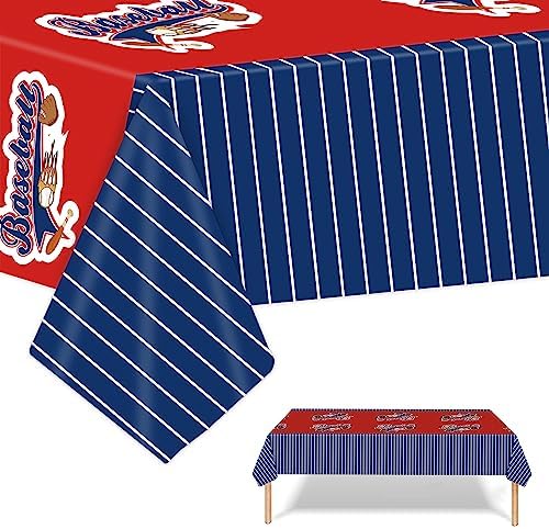 Amazon.com: Oudain 6 Pcs Plastic Baseball Tablecloth 87 x 51 ...