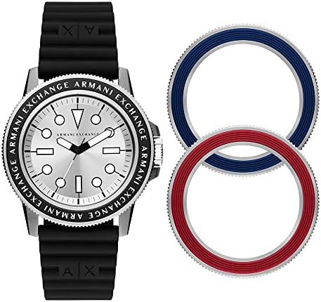 Reloj Armani Exchange AX2520 Outerbanks con correa negra de silicona ...