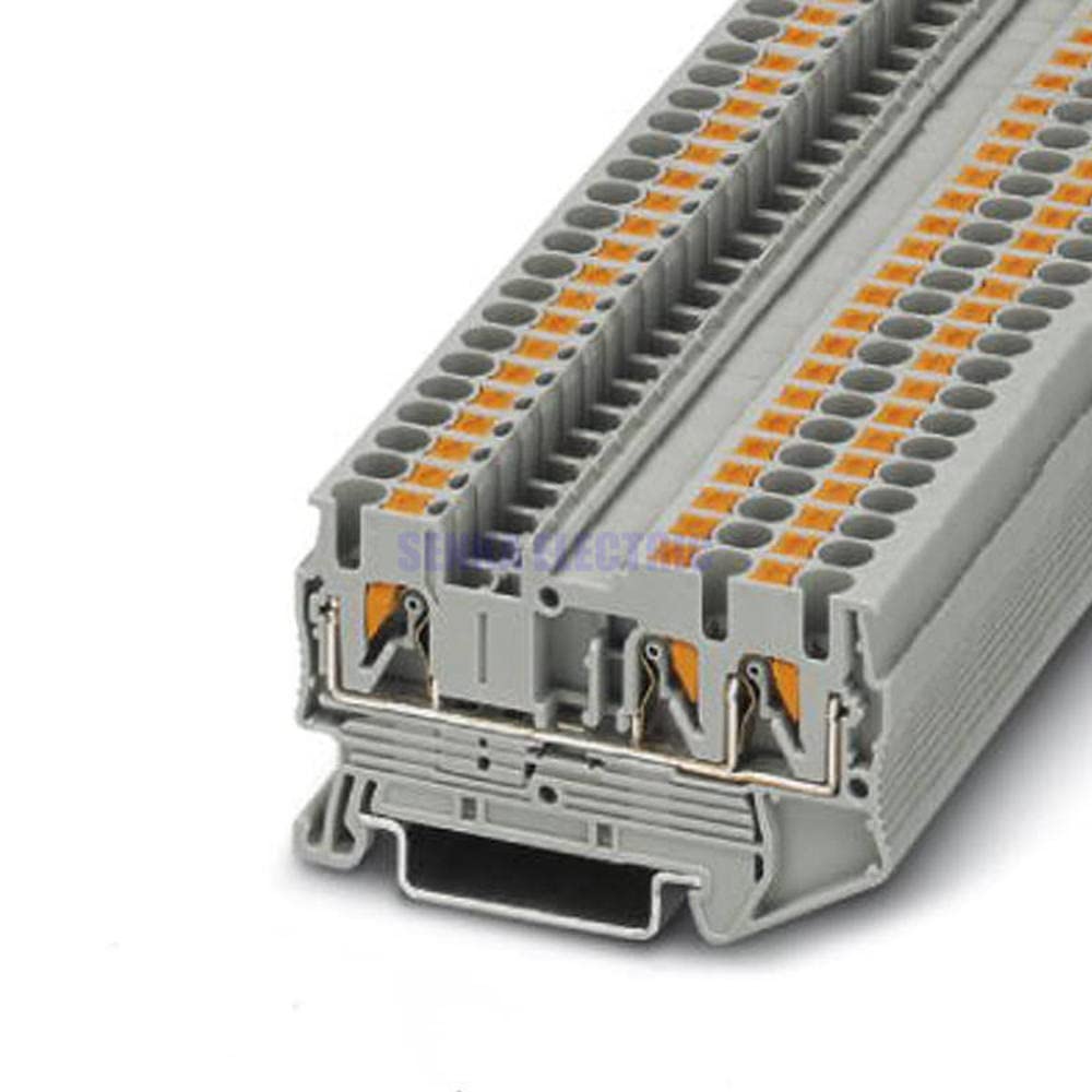 PT 2.5-Twin Din Rail Terminal Block Combined Push in Spring Screwless 3 ...