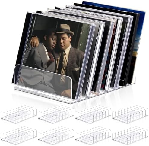 Amazon.com: Threehoney 8 Pack Clear Acrylic CD Holder, DVD/CD Storage ...