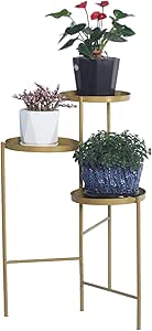 Amazon.com: 3-tier design of Metal Plant/Flower Stand Indoor or Outdoor ...