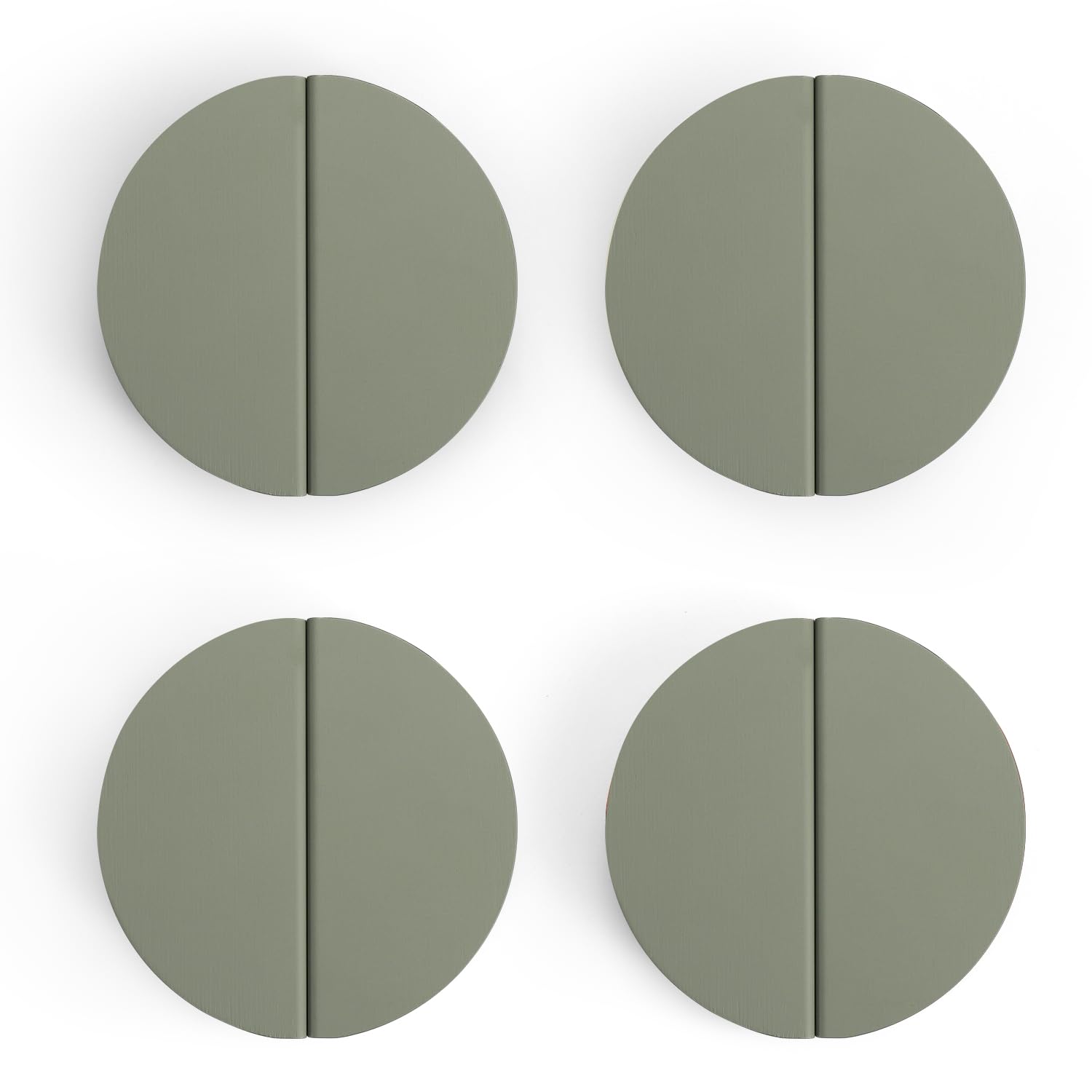 Evionlin Green 2-1/2 inch Drawer Pulls, 8 pcs (Half Round Brushed Brass ...
