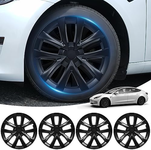 Amazon.com: OEDRO Tesla Model 3 Wheel Cover Hubcaps, 18 Inch ABS Rim ...