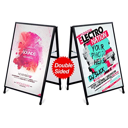 AkTop Heavy Duty A Frame Sidewalks Signs 24 x 36 Inch, Double-Sided ...