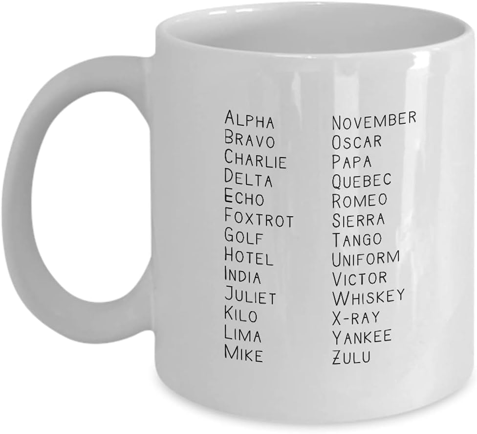 Amazon.com: Phonetic Mug, Alphabet Mug, EMS Week Gifts, Gifts For ...