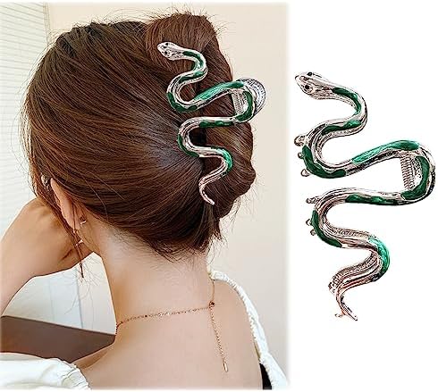 Amazon.com : Snake Hair Clip Thick Hair Claw Hair Clip Snake Hair ...