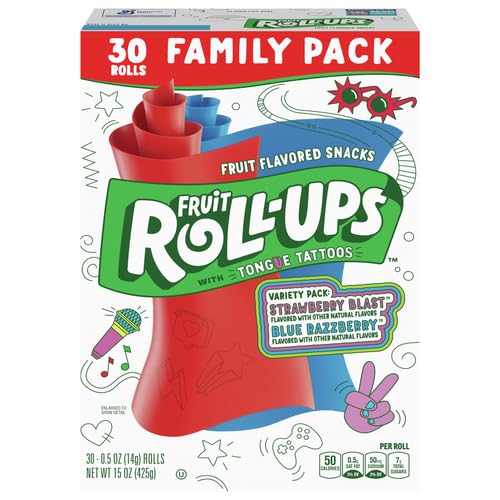 Amazon.com: Fruit Roll-Ups Fruit Flavored Snacks, Variety Pack, 15 oz ...