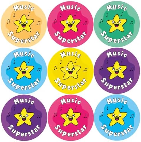 144 Singing Superstar Reward Stickers For Children, Teachers & Parents ...