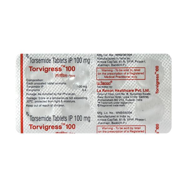 Torvigress-100 - Strip of 10 Tablets : Amazon.in: Health & Personal Care