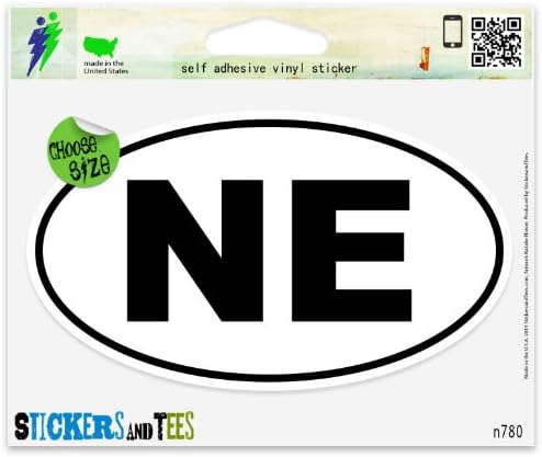 Amazon.com: Nebraska NE White State Oval Vinyl Car Bumper Window ...