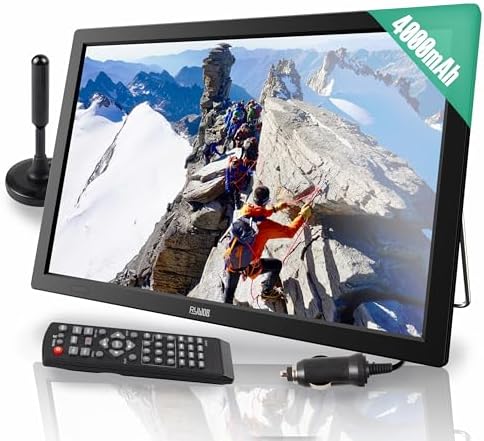 Amazon.com: Rywob 15.6" Portable Digital TV,4000mAh Battery Operated TV ...