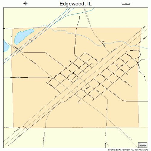 Amazon.com: Large Street & Road Map of Edgewood, Illinois IL - Printed ...