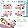 Amazon.com: Antetek 3 in 1 Convertible Sleeper Sofa Bed, Modern Velvet Loveseat Futon Couch w ...