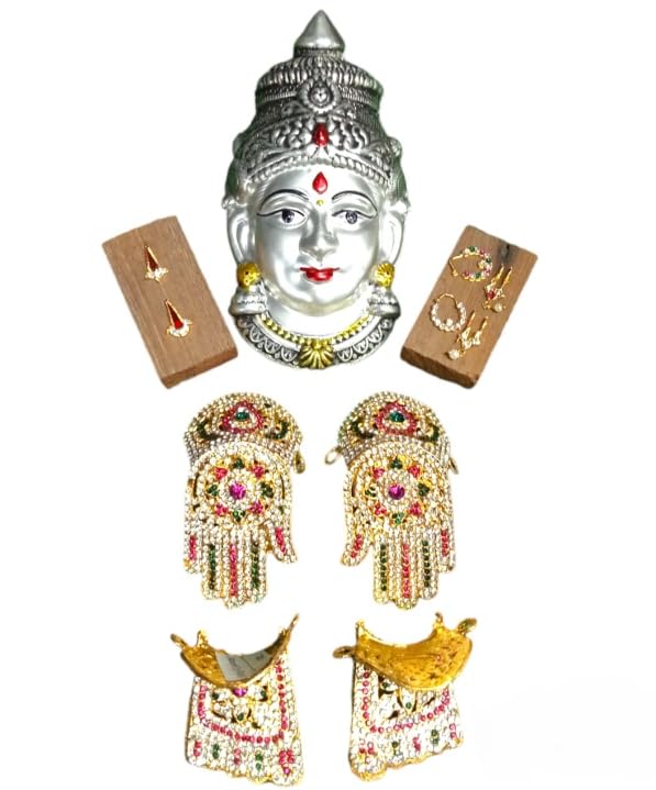 Latest German Silver Amman Face With hands,Legs,Stickers And Nose Pins ...