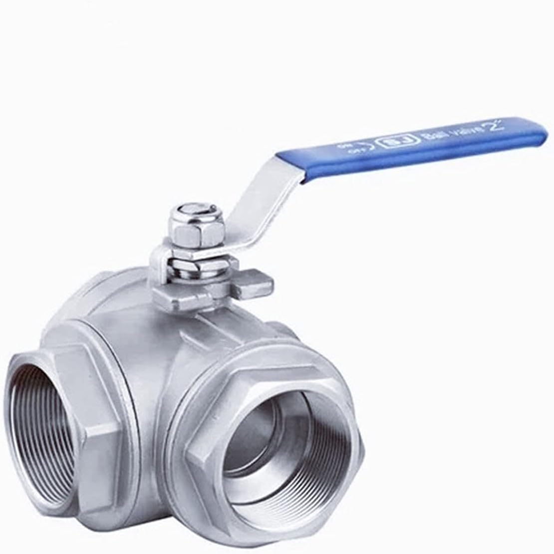 Amazon.com: SS304 Stainless Steel Three-Way Ball Valve LType TType 1/4 3/8 1/2 3/4 1 1-1/2 2 ...