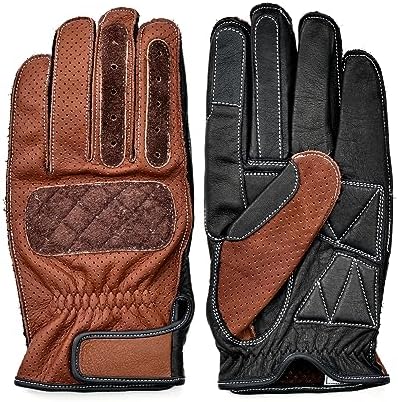 Amazon | マックスフリッツ(MaxFritz) バイク用 グローブ 春夏秋 本革(牛革) タッチパネル対応 プロテクトメッシュグローブ MFA-2380 コンビ メンズ L ...