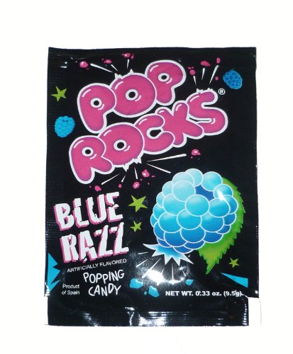 Amazon.com : Pop Rocks Blue Razz Raspberry Flavour x3 Packs (10.5g ...